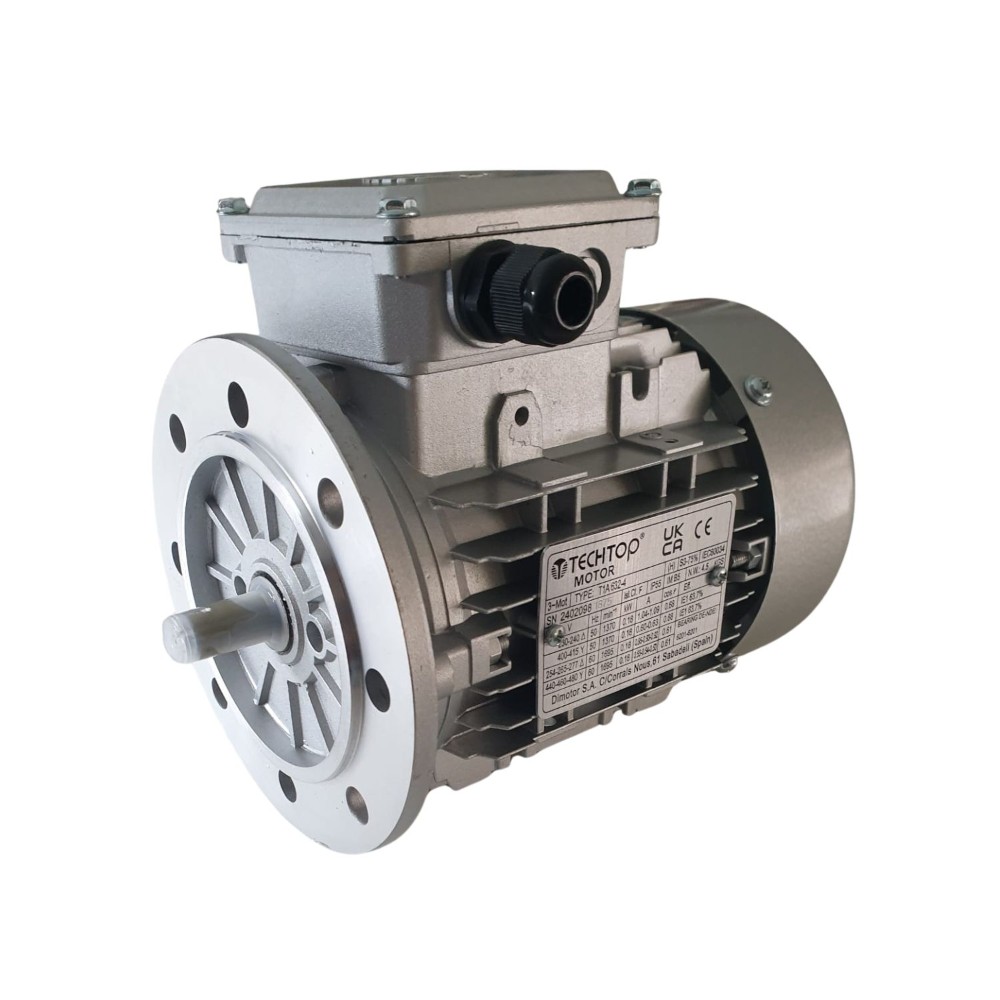 Motor eléctrico trifásico TECHTOP IEC T1A632-4 | 0,25 CV – 1500 RPM – B5